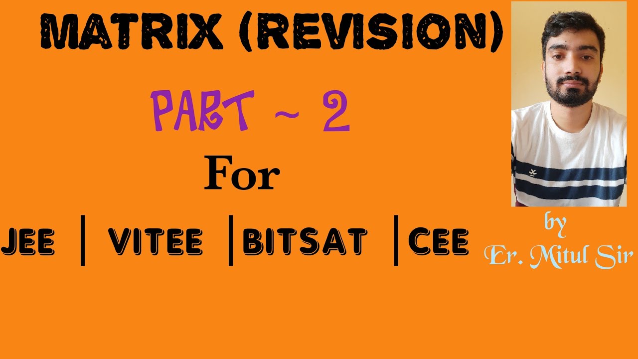 Revision of Matrix ( part~2) - YouTube