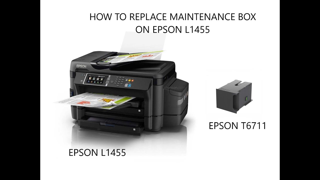 EPSON L11455 Maintenance Box Replacement Tutorial - YouTube