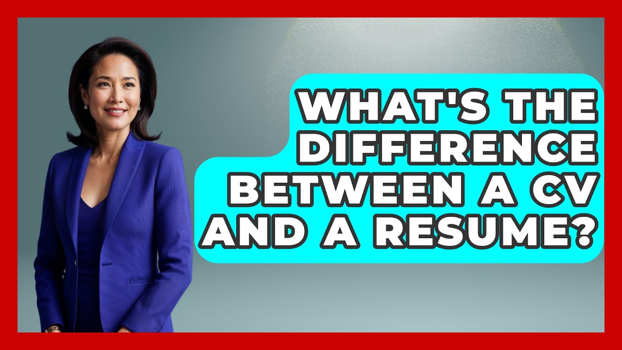 What's The Difference Between A CV And A Resume? - Job Success Network ...