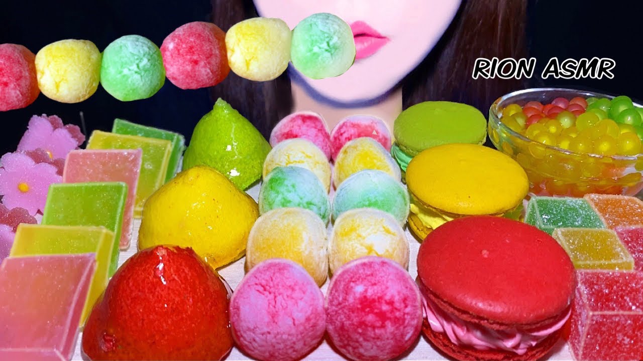 Asmr Mukbang 먹방 咀嚼音 食べる音 Eatingsounds Notalking Rainbow Desserts