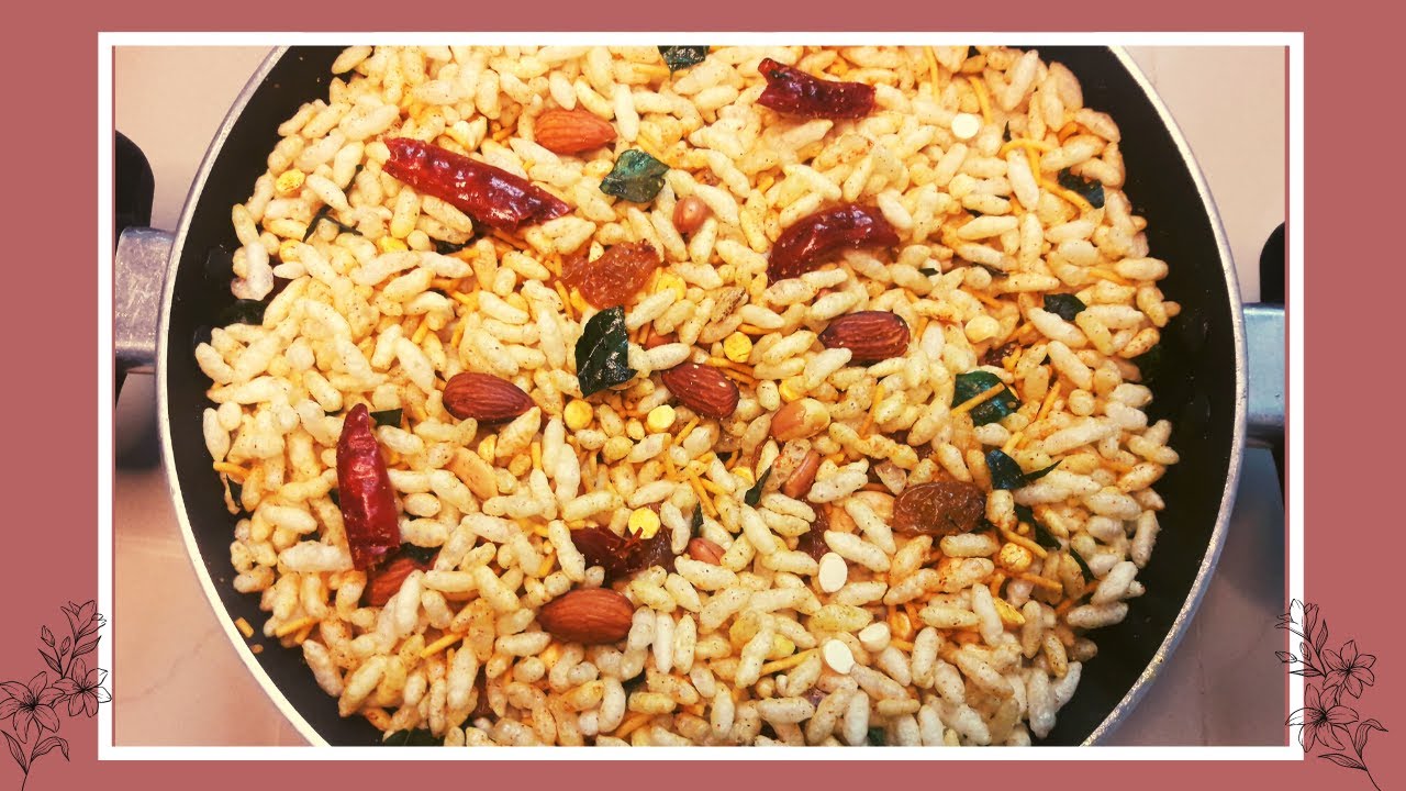 Crispy light snack | Dryfruits murmura chivda recipe | 10 min puffed ...