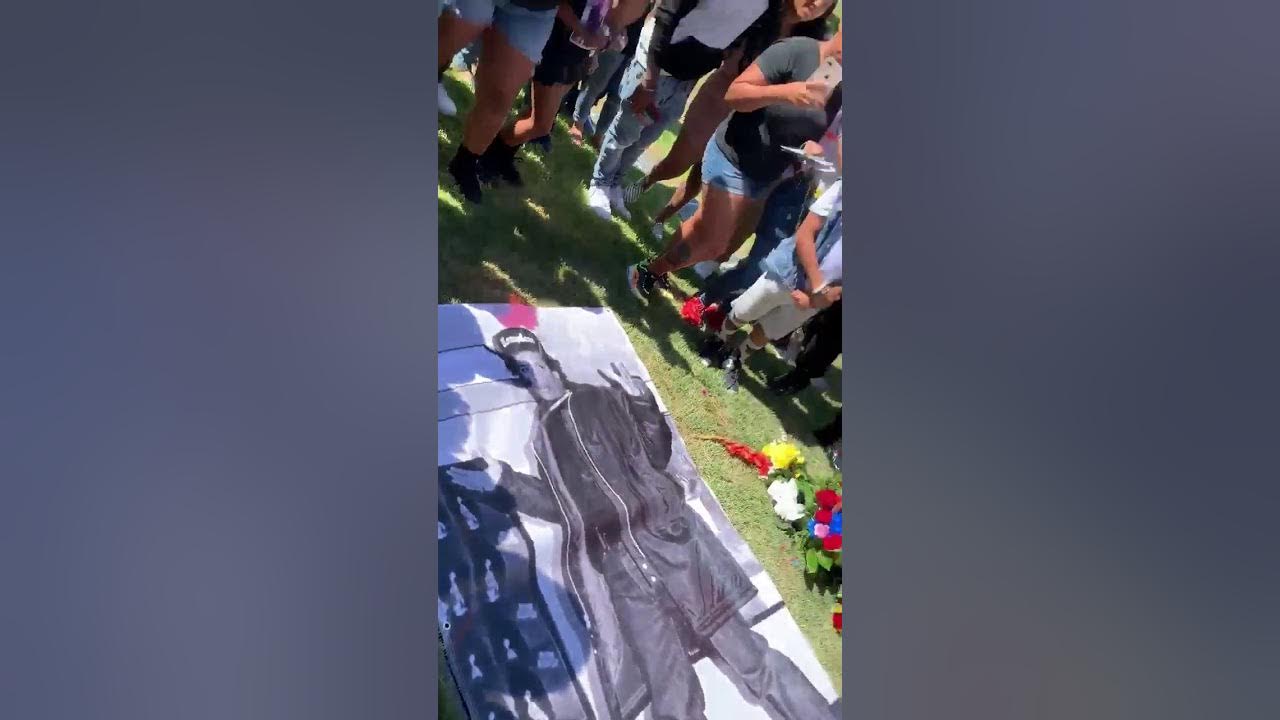 Eazy E 55th Birthday and new headstone / tombstone unveiling. Cemetery ...