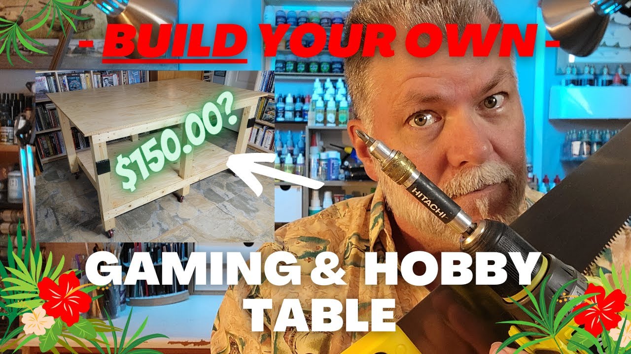 Ep. 13 - How to Build a Gaming, Hobby & Work Bench Table (ALL in ONE ...