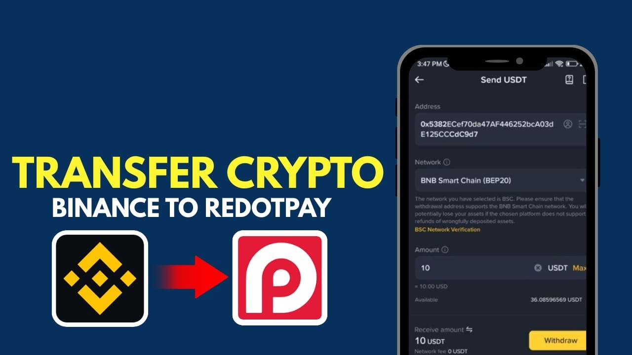 How to Transfer Crypto from Binance to RedotPay - YouTube