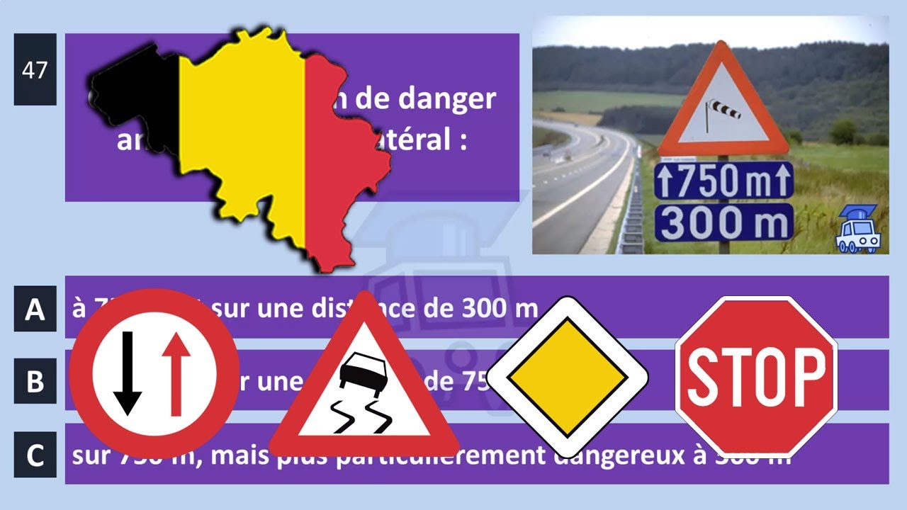 2024 examen théorique permis de conduire Belgique code de la route ...