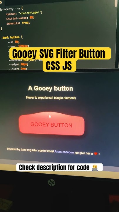 Gooey SVG Button | HTML CSS #cssanimation #htmlanimation #shorts - YouTube