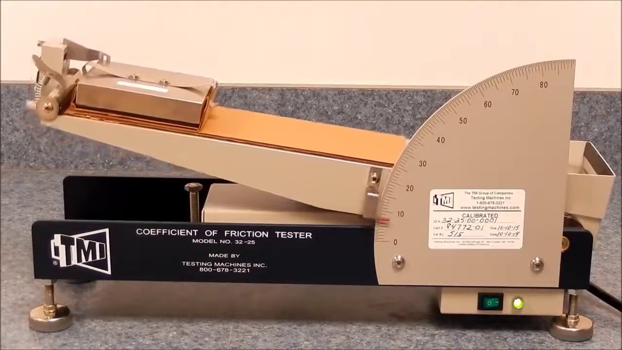 Friction Tester 32 25 TMI INDUSTRIAL PHYSICS - YouTube