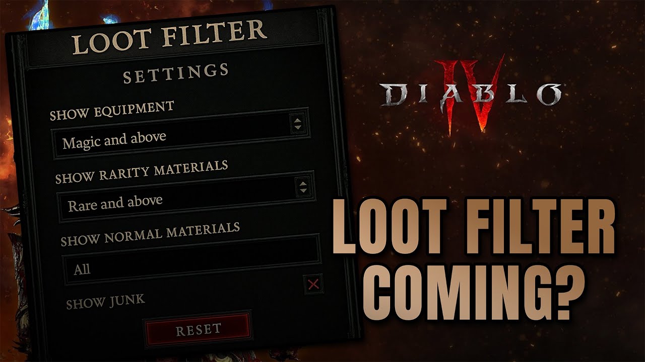 Loot Filter finally coming to Diablo 4?! NEW Season updates Q&A - YouTube