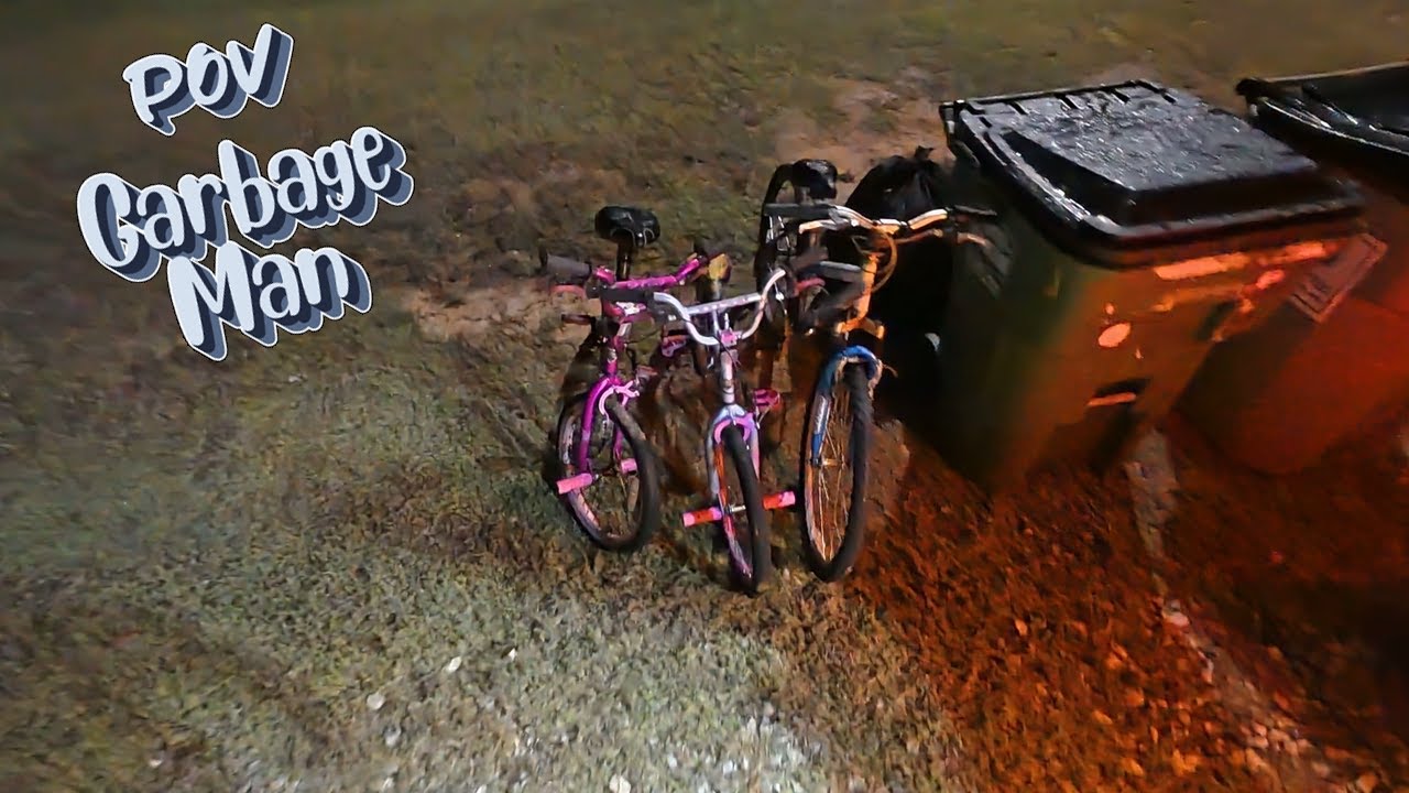 Head mounted camera collecting trash | POV Garbage Man | 4K Full UHD ...