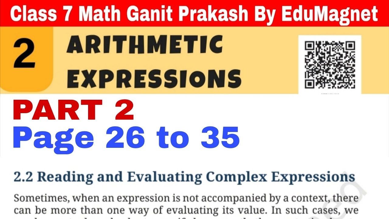 Class 7 Maths Ganita Prakash Chapter 2 Arithmetic Expression Part 2 (Page 26 to 35) | EDUMAGNET ...