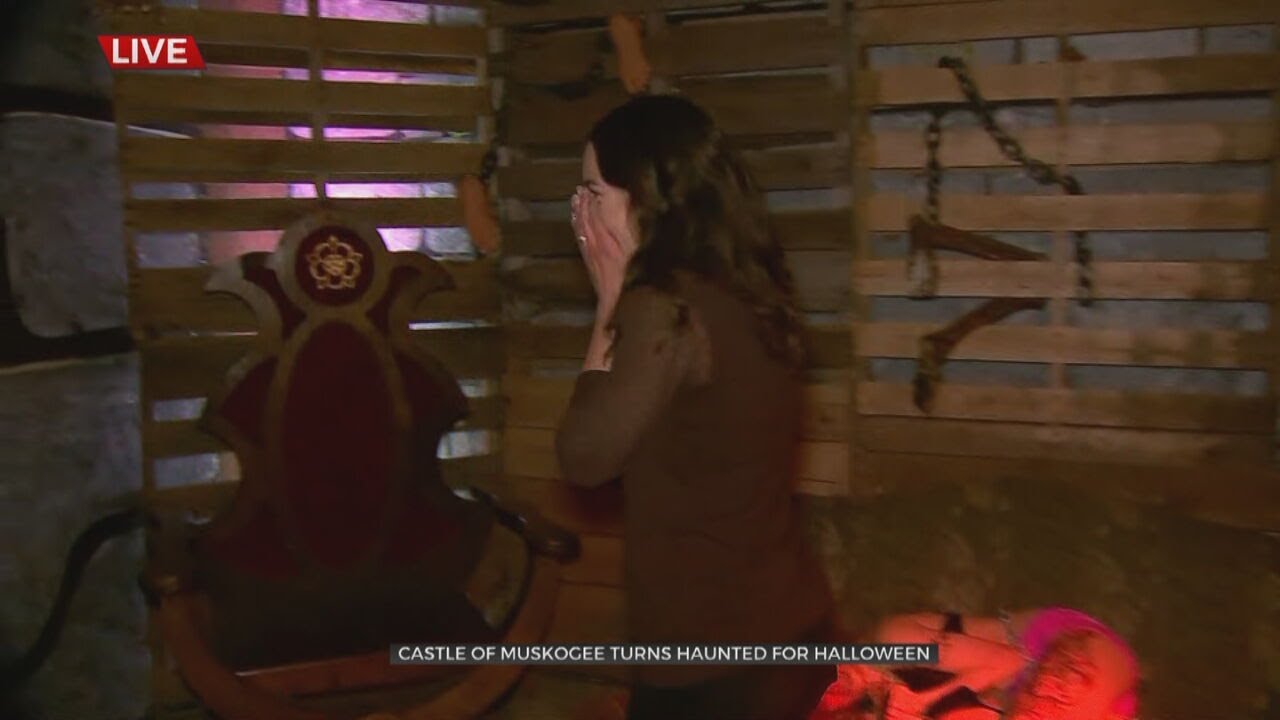 Watch: Halloween Attractions At The Castle Of Muskogee - YouTube