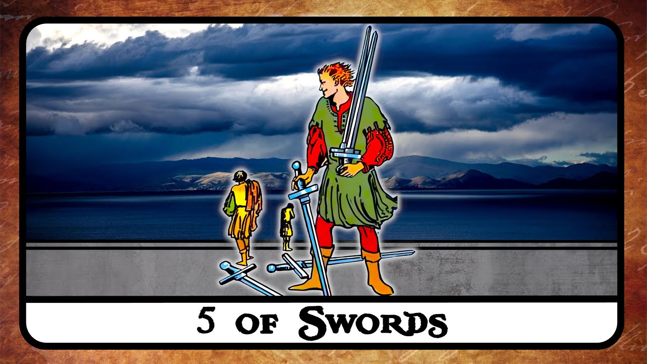 5 of Swords Tarot Card Meaning ☆ Reversed, Secrets, History ☆ - YouTube