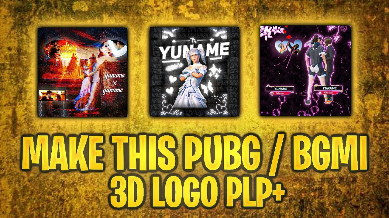 HOW TO MAKE BGMI / PUBG 3D LOGO ON ANDROID LIKE @Daku Gaming | PLP FILE ...