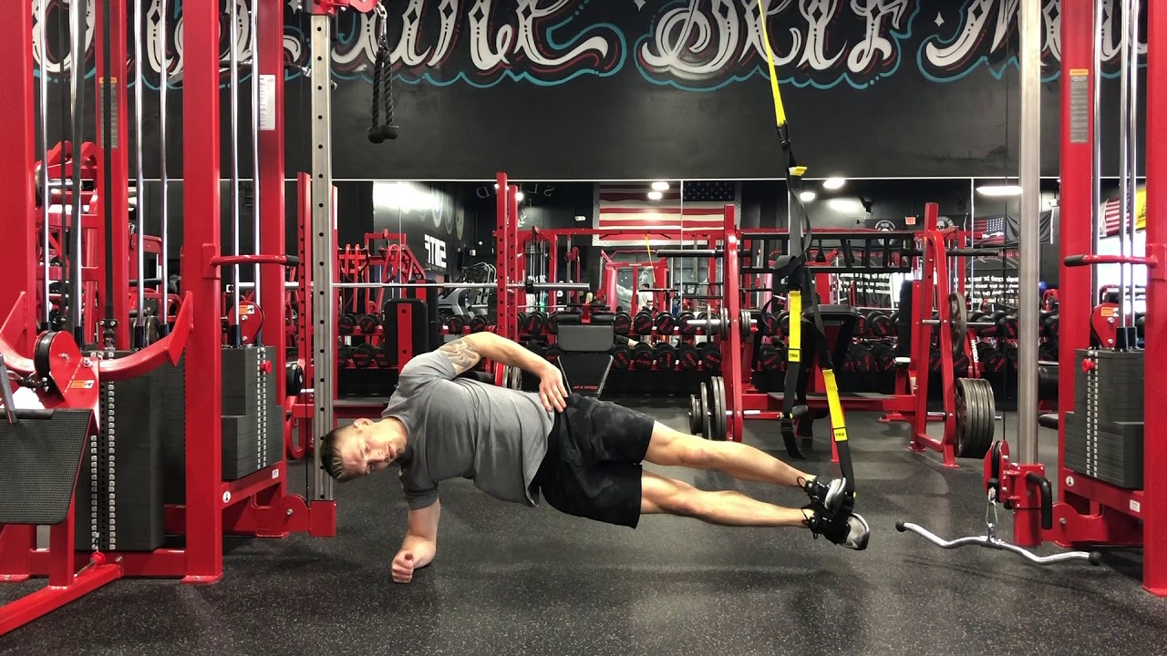 Suspension isometric side plank - YouTube