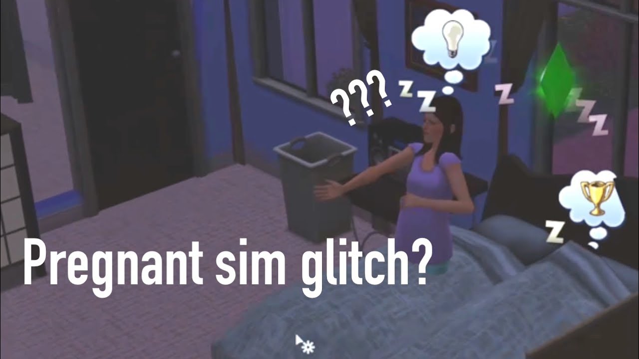 Creepy pregnant sim glitch in the sims 3 - YouTube