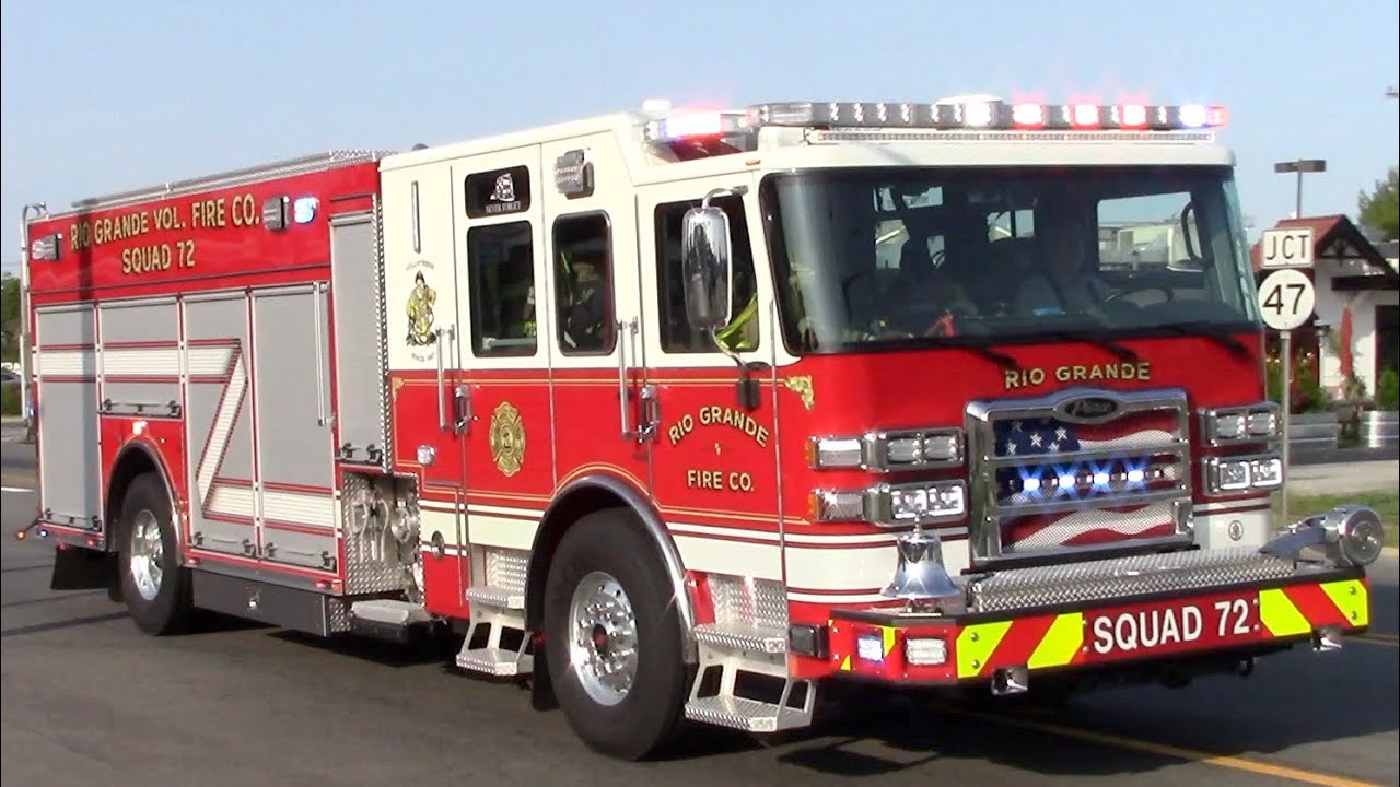 Middle Twp Rio Grande Fire Company Squad 72 Responding 9-17-22 - YouTube