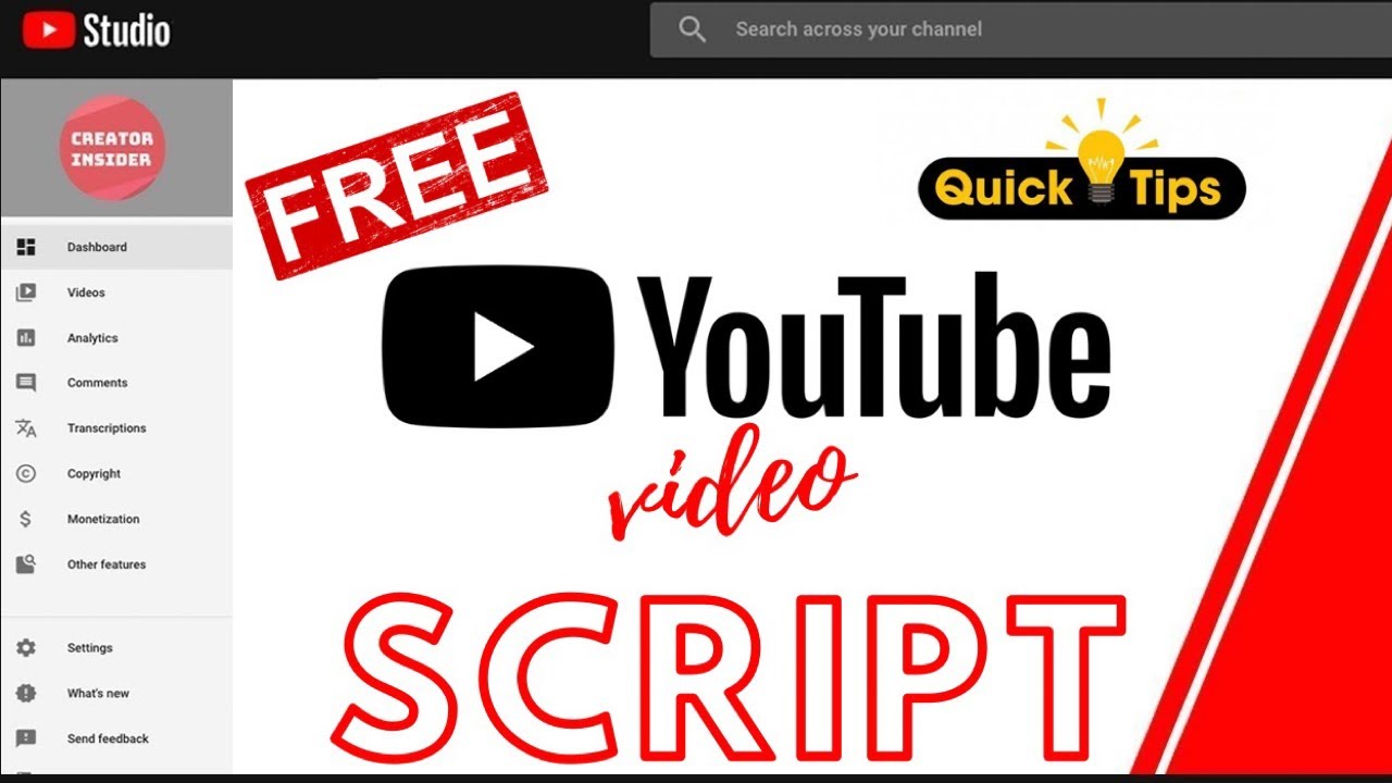 #videoscript #script Free Script to make youtube videos | Script for ...