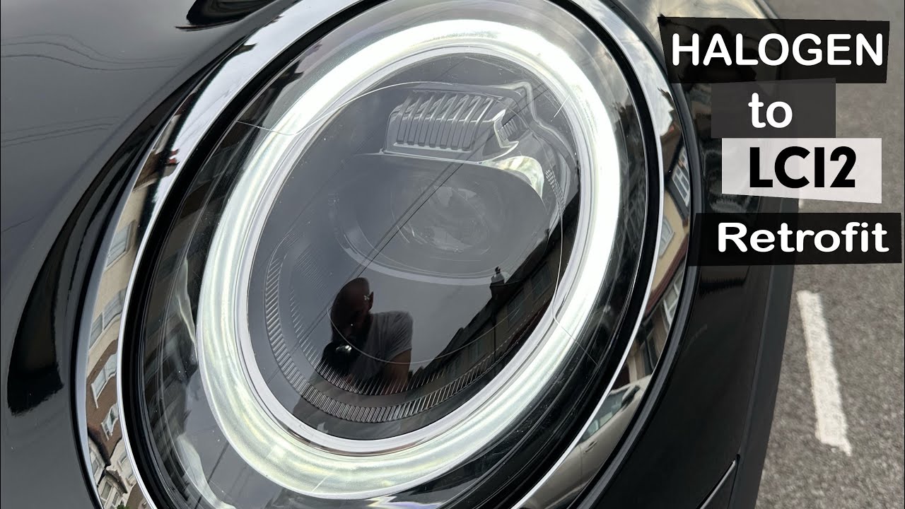 Mini Cooper Halogen to LCI2 Full LED Headlight Retrofit - YouTube
