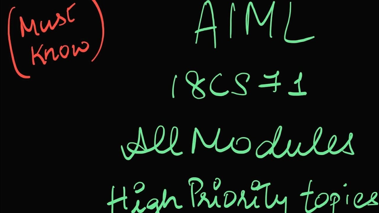 18CS71 AIML (Module 2) - YouTube