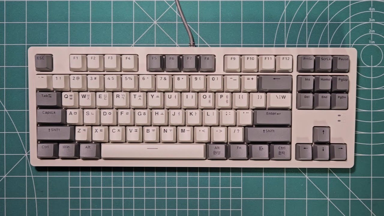 3만원대 앱코 레트로 청축 텐키 키보드 / ABKO K417 retro_GTMX blue - YouTube