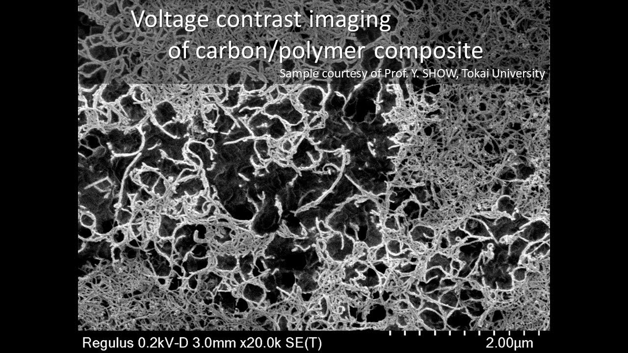 [Materials] Voltage contrast imaging of carbon polymer composite - YouTube