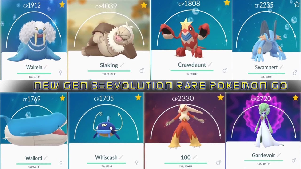 New rare of gen 3 Evolution 100%||Ludicolo,Wailord,Milotic,Gardevoir ...
