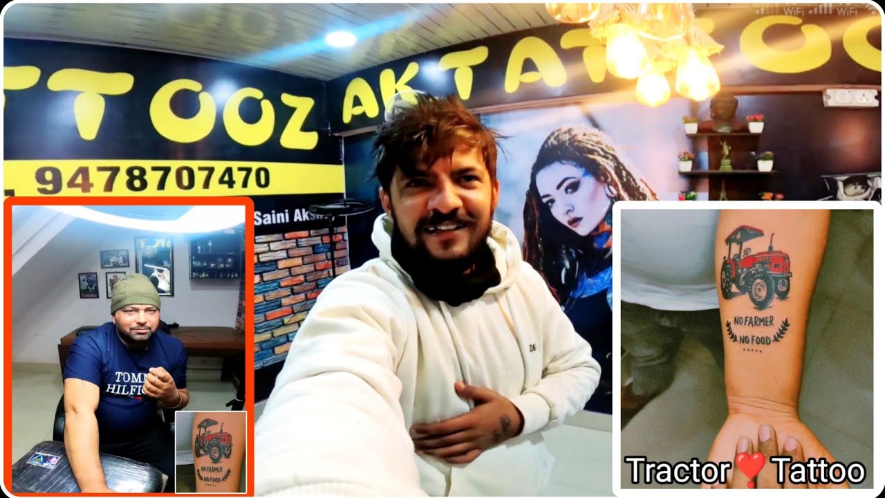 855 Tractor ਦਾ permanent Tattoo ਬਣਵਾ ਲਿਆ ਬਾਂਹ ਤੇ 😱 | Tractor Tattoo ️ ...