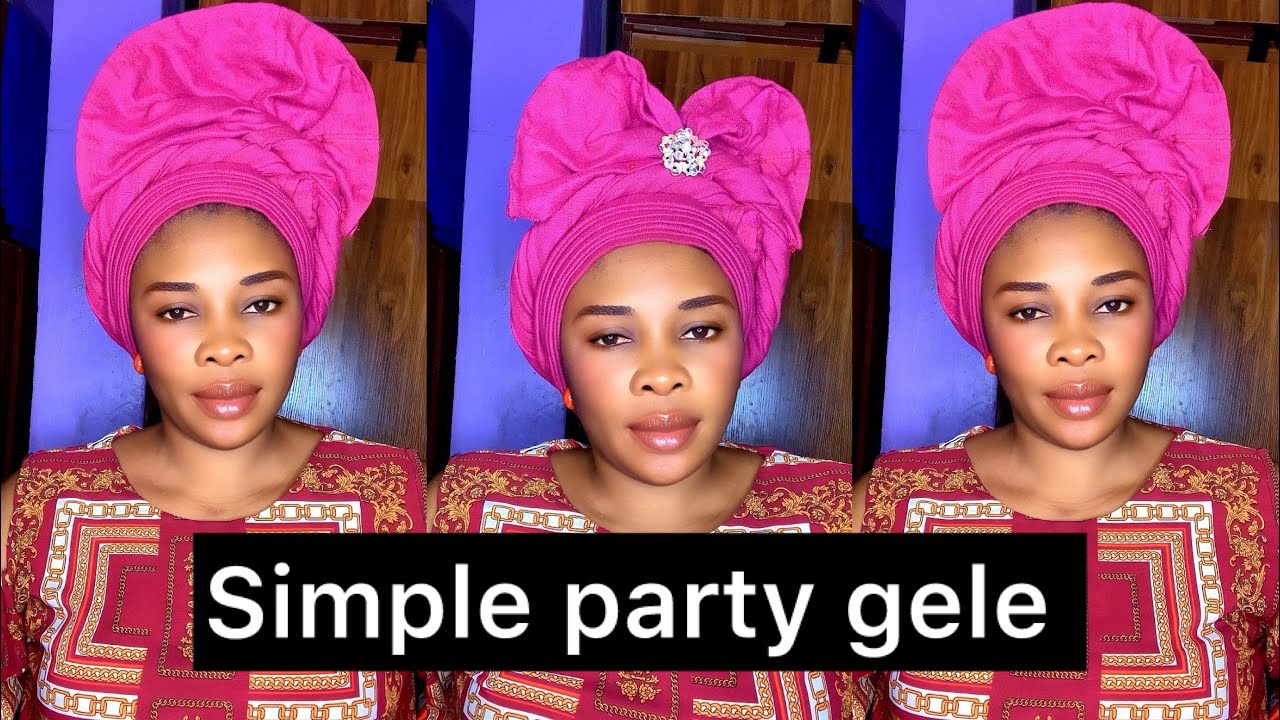 How to tie simple gele - YouTube