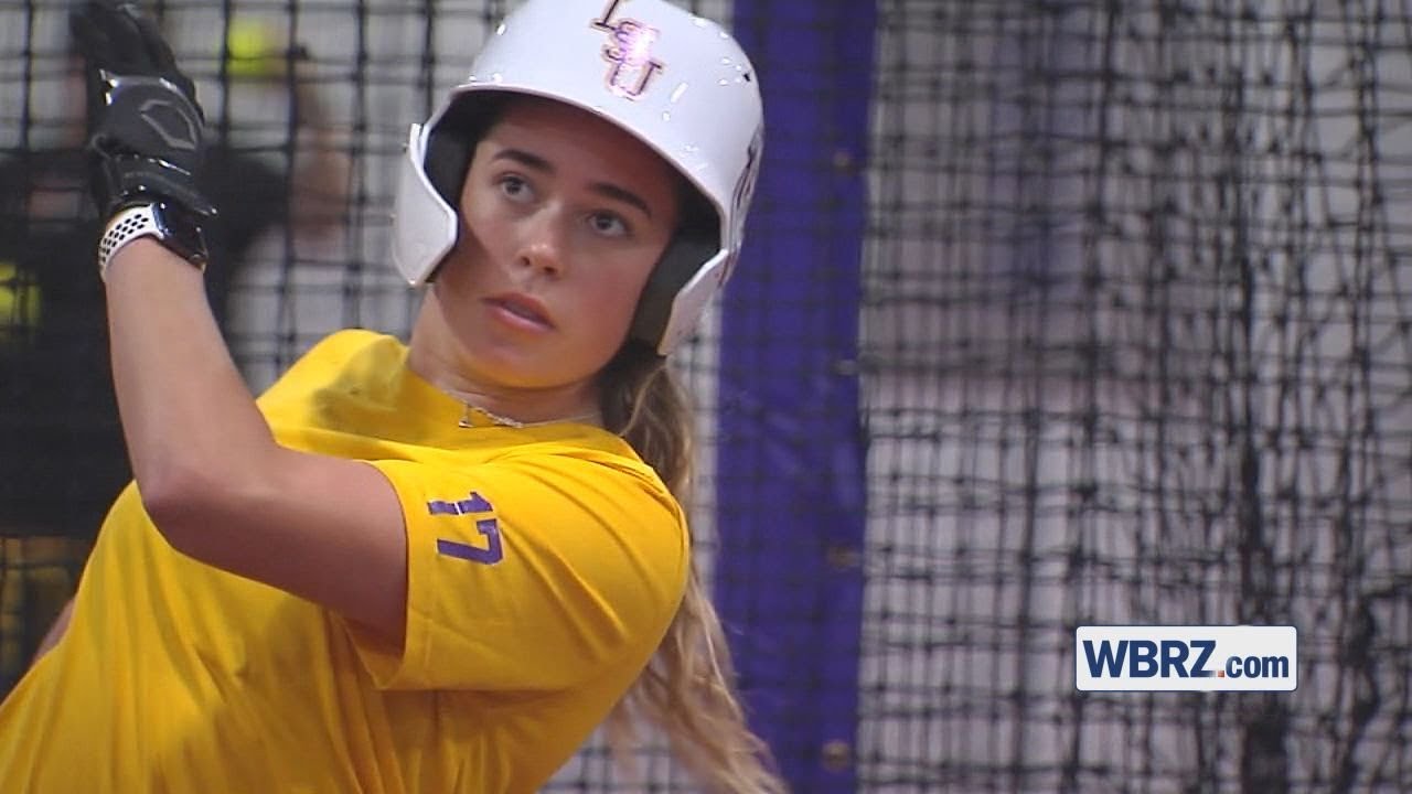 LSU softball's potential new star (Liveshot + Taylor Pleasants PKG ...