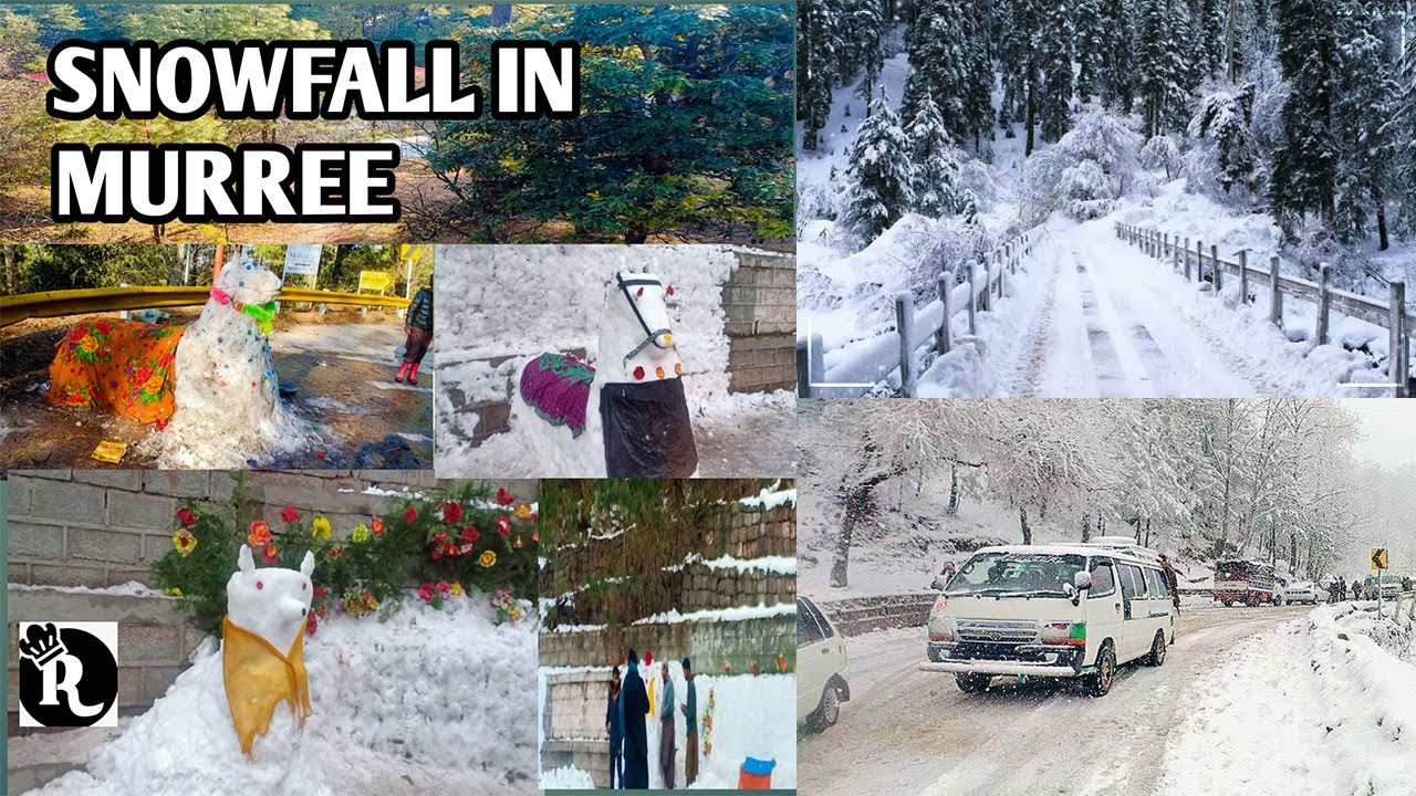 Snowfall in Murree | Express Way Latest Update| Galiyat Pakistan Murree ...