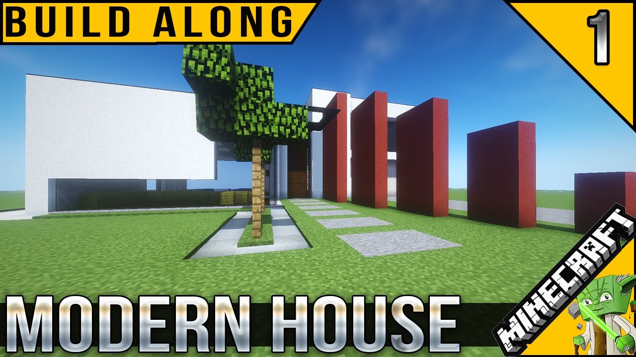 Minecraft Build Along: Default Modern House E1.1 - YouTube