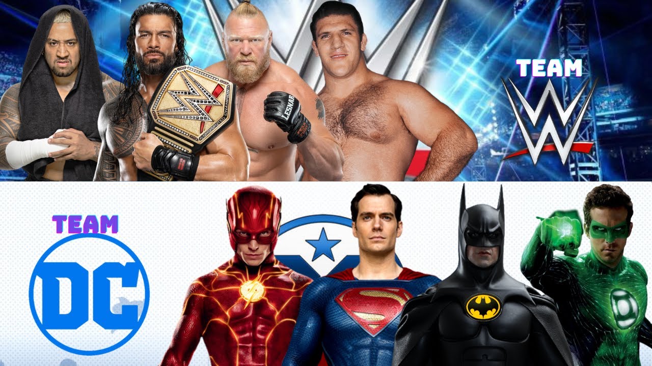 WWE 2K23 - TEAM WWE VS DC SUPERHEROES {BATMAN SUPERMAN FLASH GREEN ...