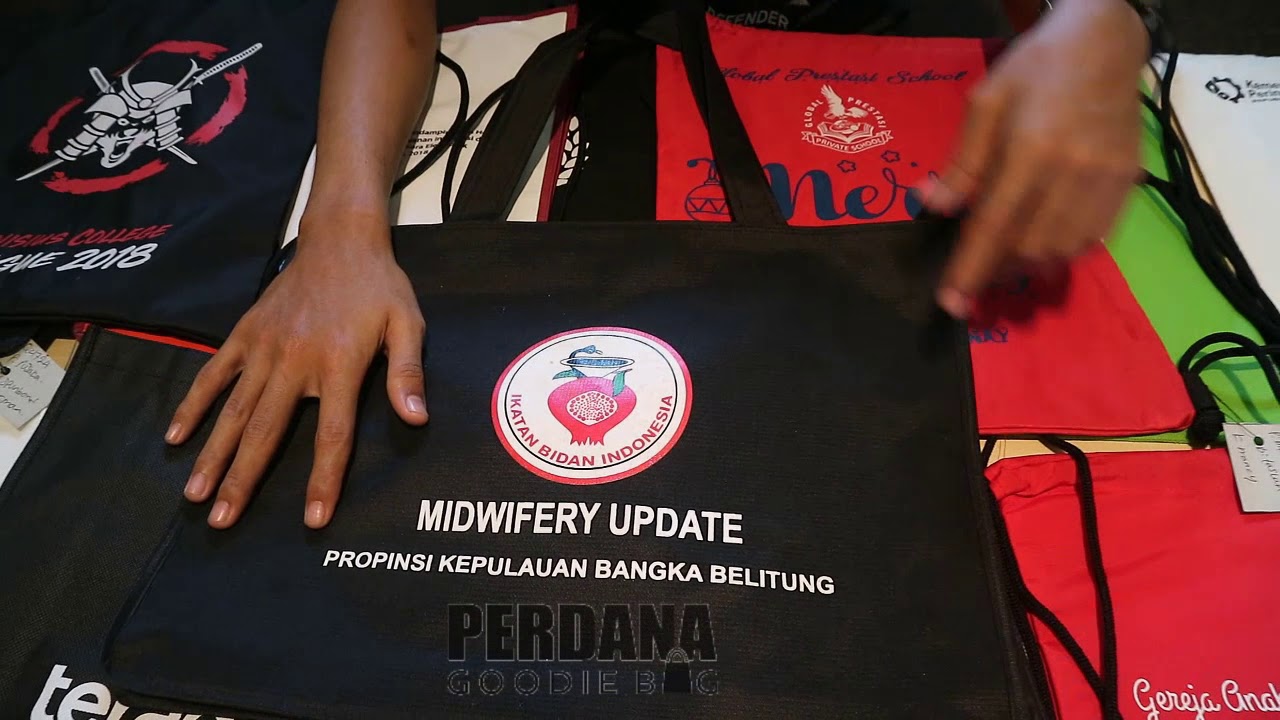 Tas Promosi Goodie Bag Bahan Dinir d300 plus Goody bag Kanvas d300 ...