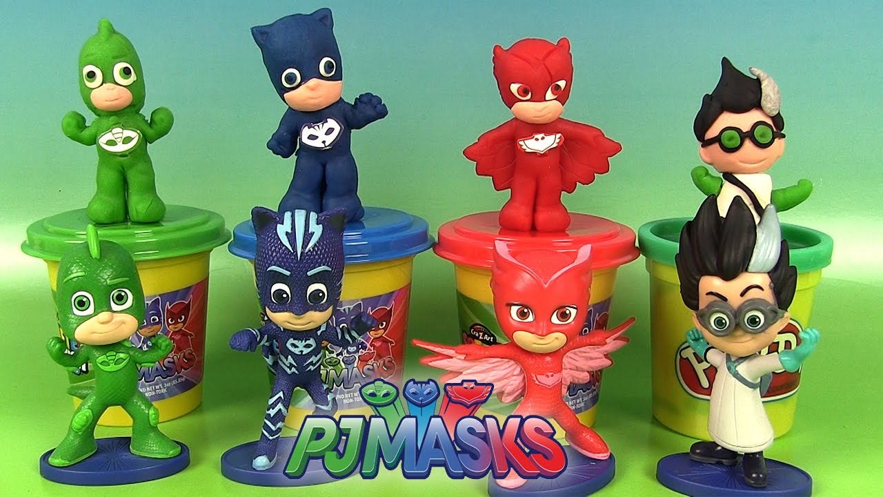 PJ Masks Softee Dough Mold 'n Play 3D Figure Maker Catboy, Owlette ...