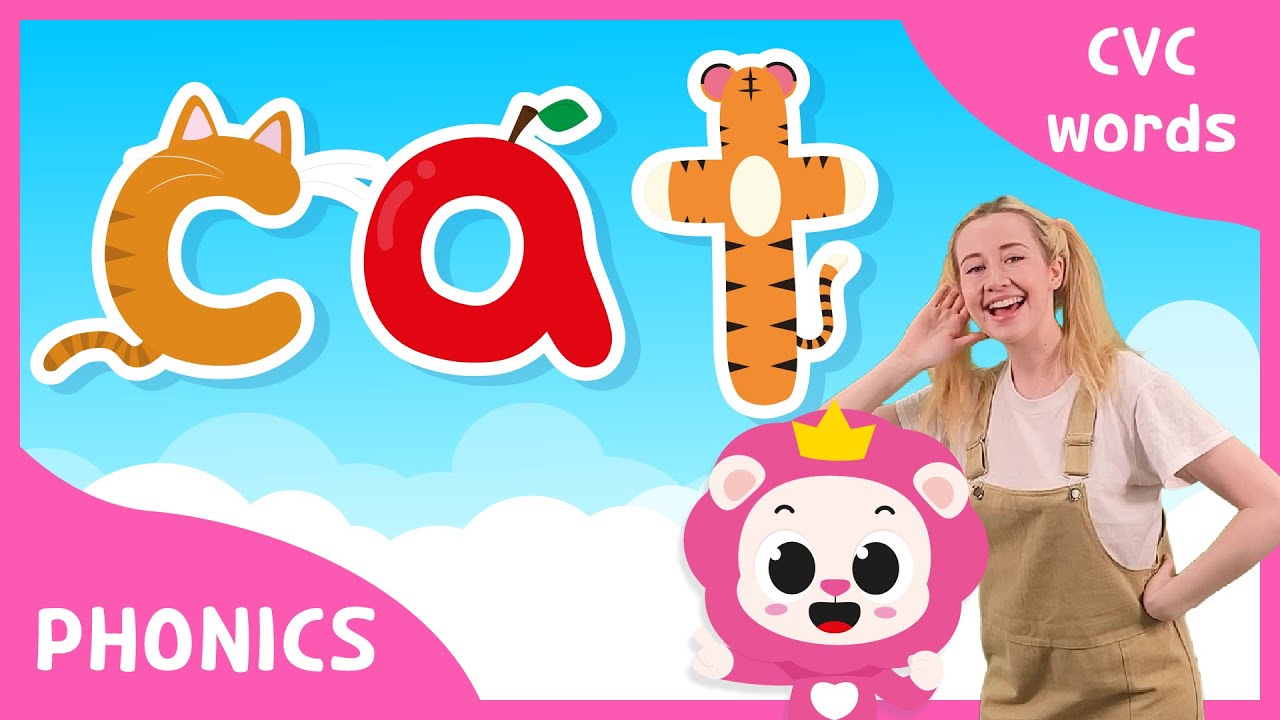 Phonics CVC words ⎢CAT BAT SAD DAD⎢Alphabet 알파벳 파닉스 영단어 고양이 캣 아빠 슬픔 배트 ...