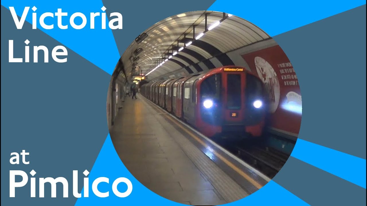 London Underground Victoria Line Northbound Train at Pimlico - YouTube