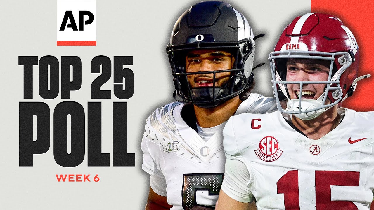 College Football AP Poll Week 6: Oregon at No. 2, Ole Miss up big after ...