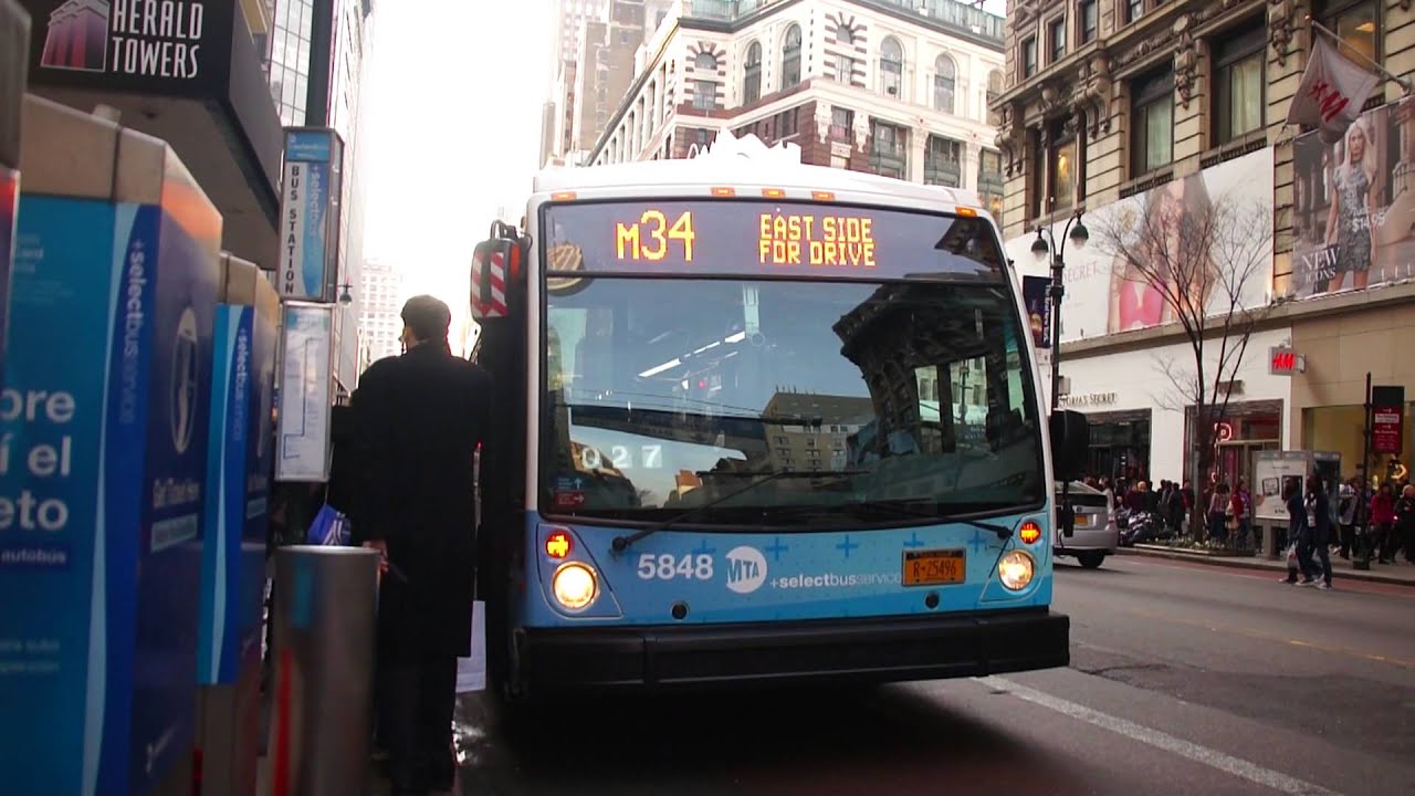 2012 NovaBus LFS Articulated 5848 On The M34 +Select Bus Service+ ...