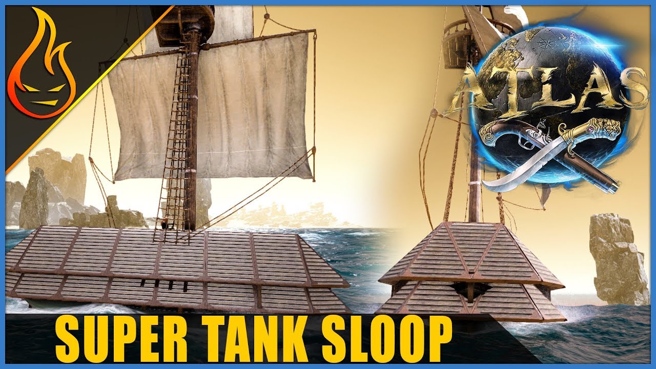 Atlas MMO Armored Sloop Build - YouTube