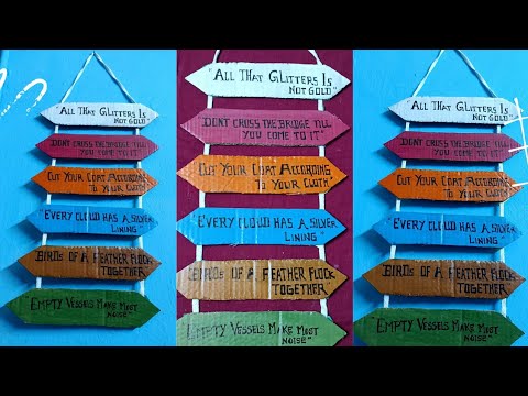 Motivational Quotes Wall Hanging craft ideas, beautiful wall hanging ...