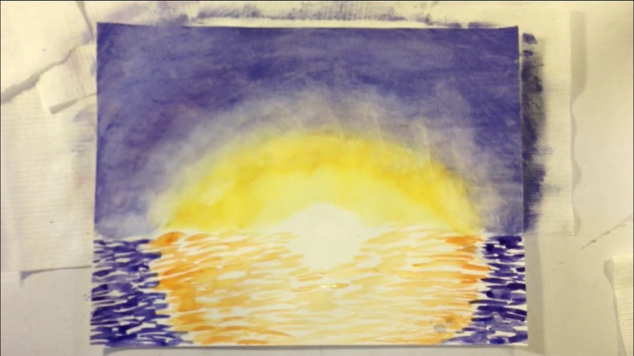 Watercolor Sunrise - YouTube