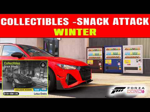 Forza Horizon 6 COLLECTIBLES | SMASH 5 VENDING MACHINES Location - SNACK ATTACK Winter Season