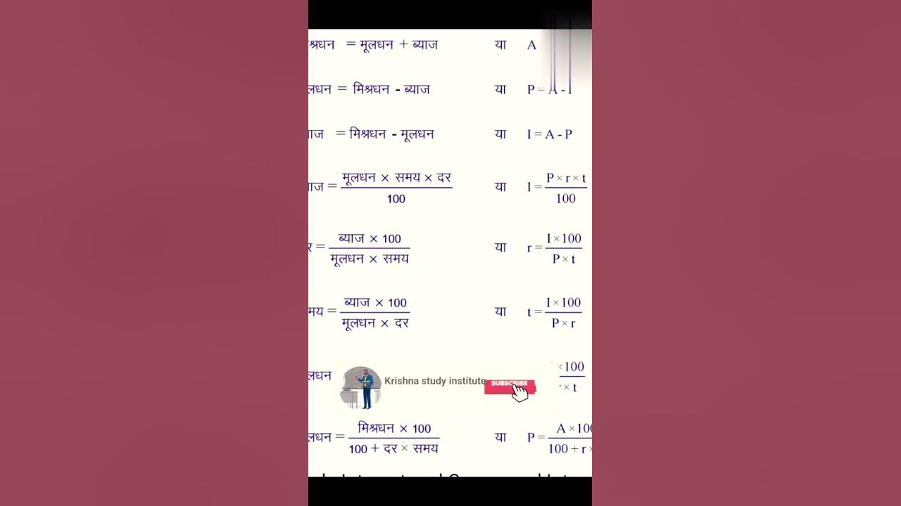 Simple Intrest Formula Eazy To Learn Youtube
