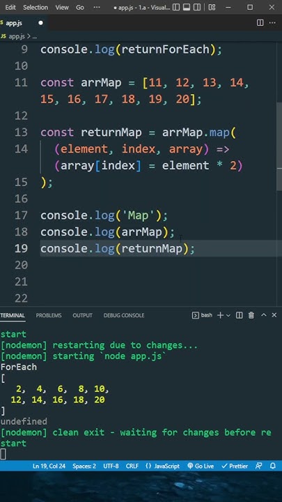Javascript Foreach Vs Map Shorts Youtube