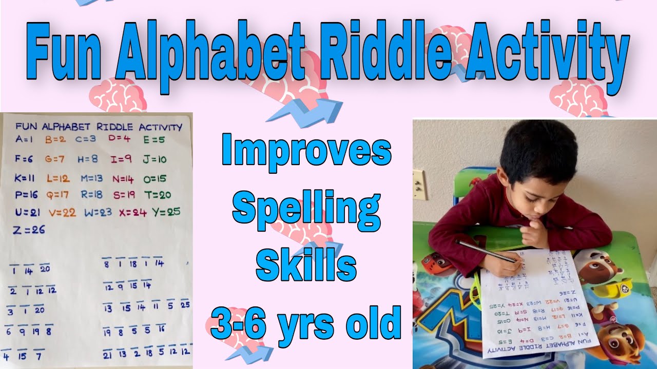 Fun Alphabet Riddle Activity to Improve Spelling Skills / Brain ...
