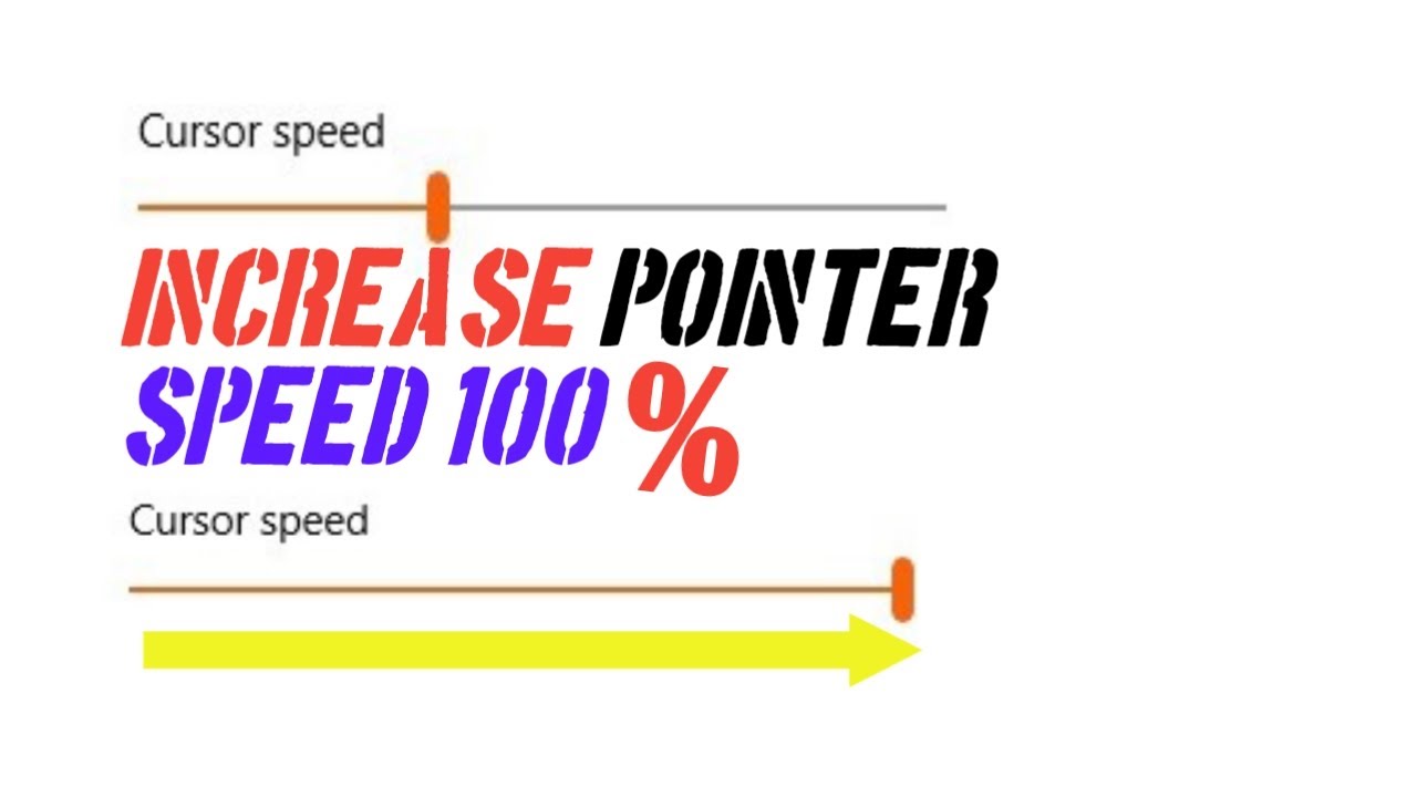 Increase pointer/ cursor/ mouse/ speed 100% working | - YouTube