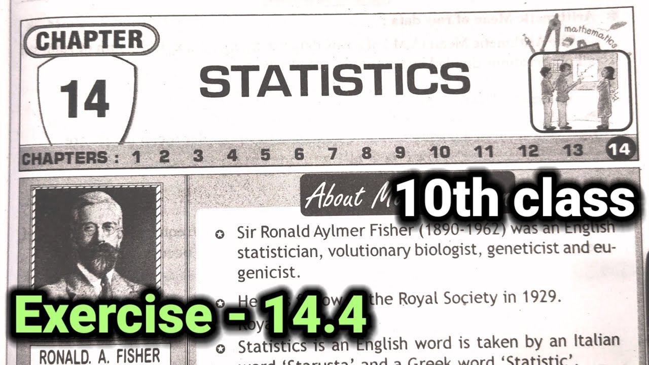 10th class | Maths | 14. Statistics chapter | Exercise - 14.4|10th class mathematics Exercise ...