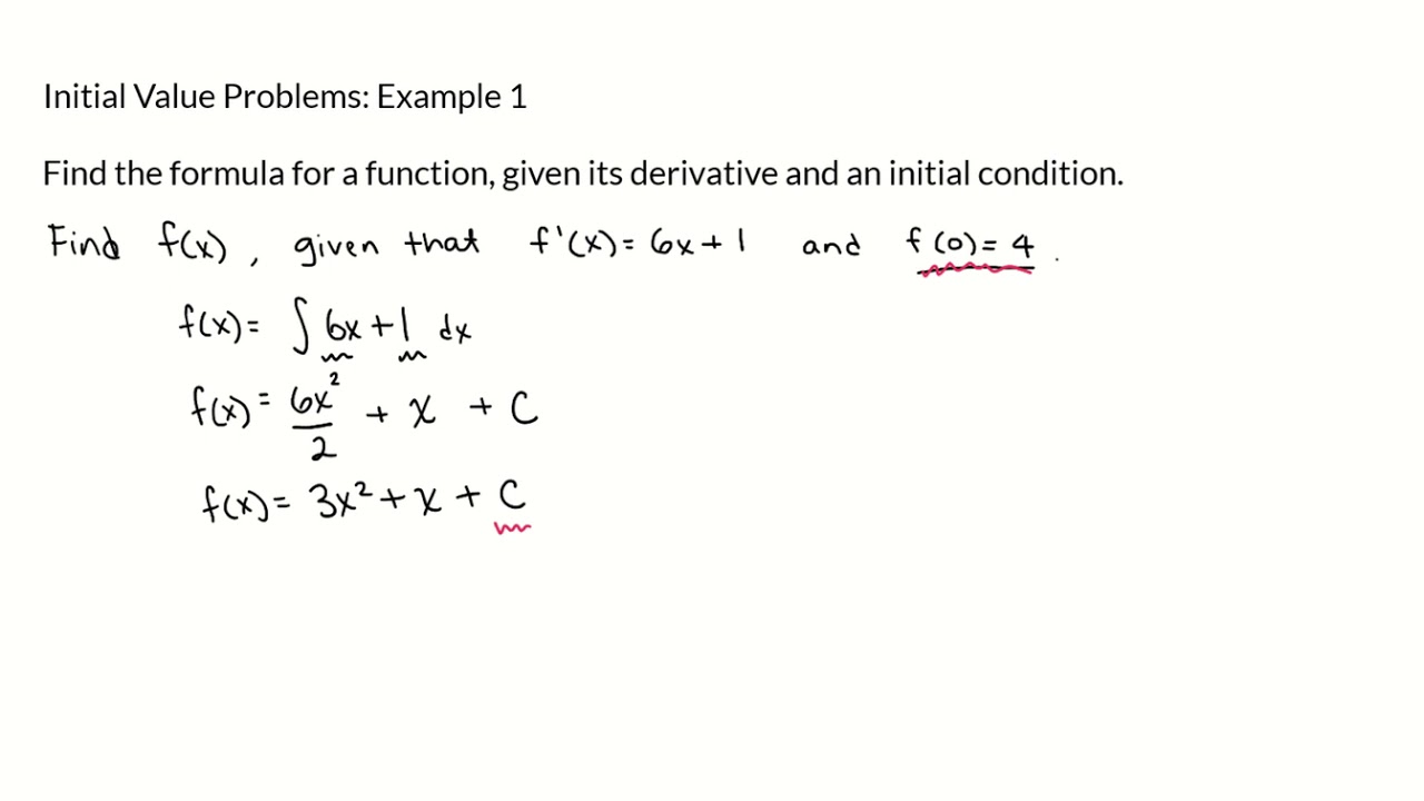 Initial Value Example 1 - YouTube