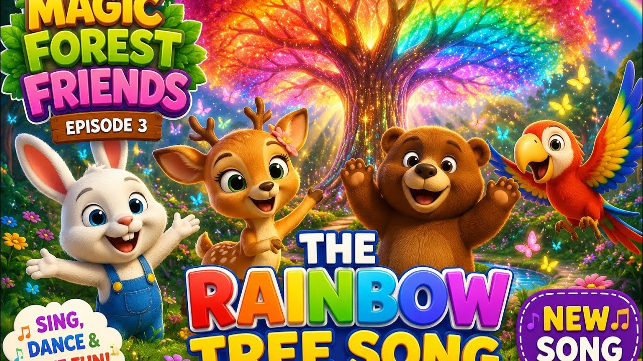 Magic Forest Friends Episode 3 | The Rainbow Tree Song 🌈 | 3D Animated ...