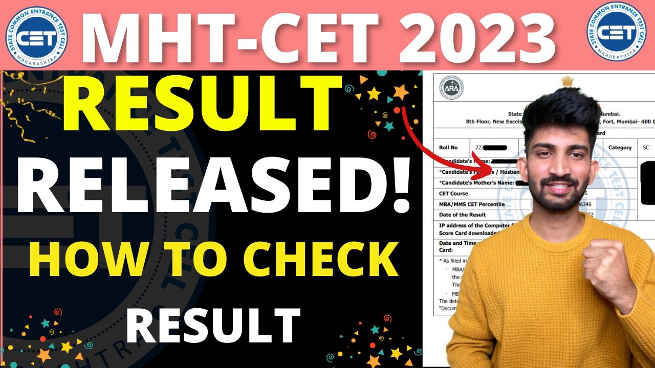 MHT-CET Results Released 2023 | How to CHECK MHT-CET Results 2023 - YouTube
